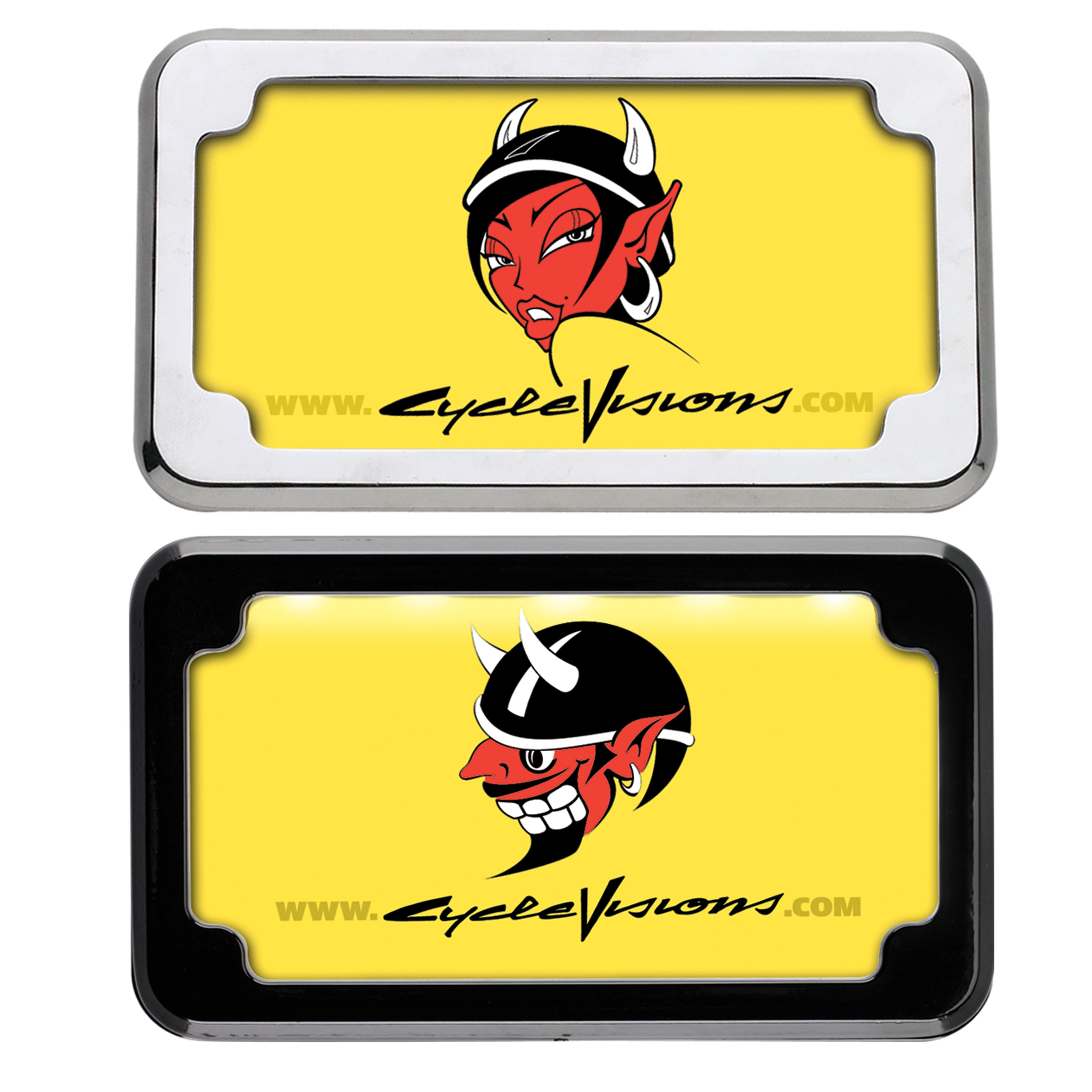 Beveled Blind Hole License Plate Frame – CycleVisions
