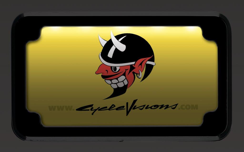 Beveled Blind Hole License Plate Frames W/ License Plate Lights ...